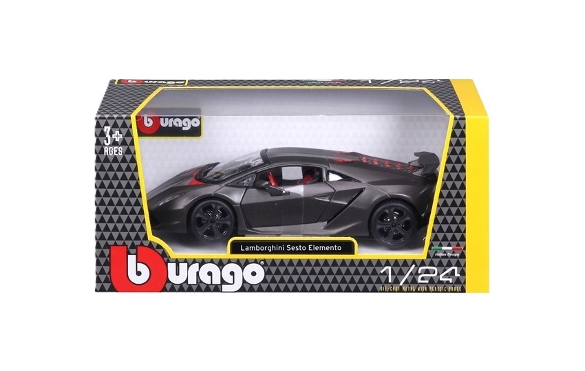 Bburago 1:24 Plus Lamborghini Sesto Elemento Metallic Grey - - Megaknihy.cz