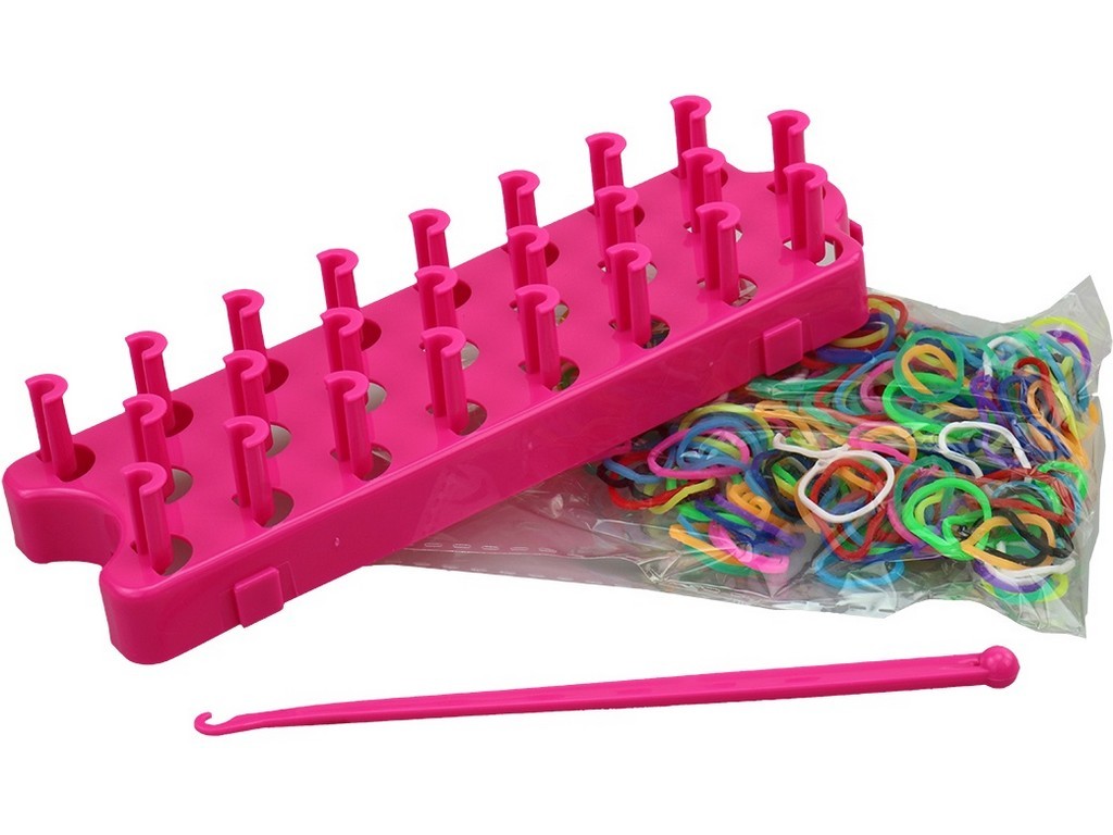 Gumičky se stavem ke zhotovení náramků, 17 x 5,5 x 3 cm - - Megaknihy.cz